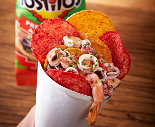 Unos tostitos preparados con mariscada - Sabinas Hidalgo Web Comunidad