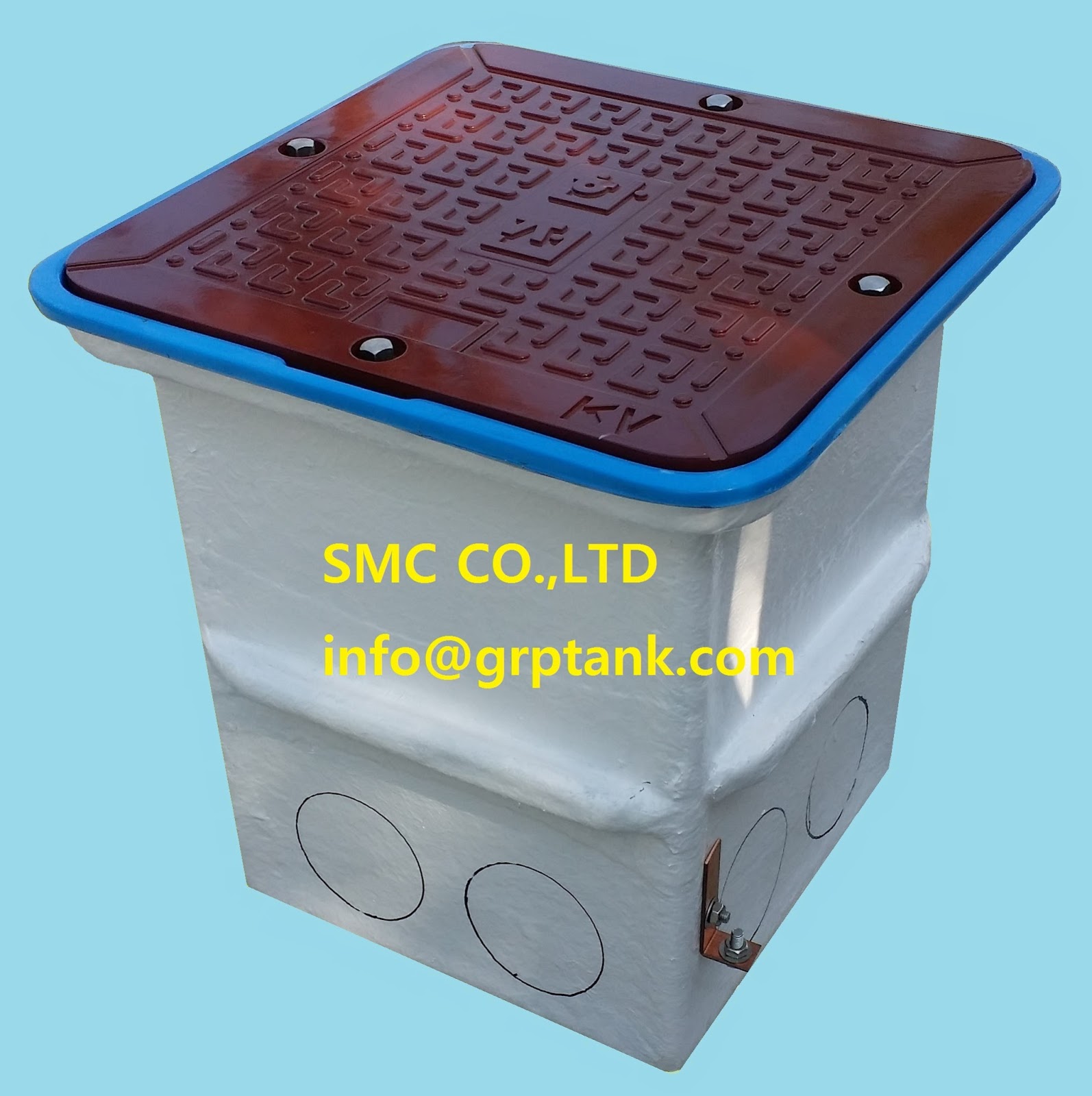 WATER TANK: GRP Manhole Cover and One Piece Storage Tanks
