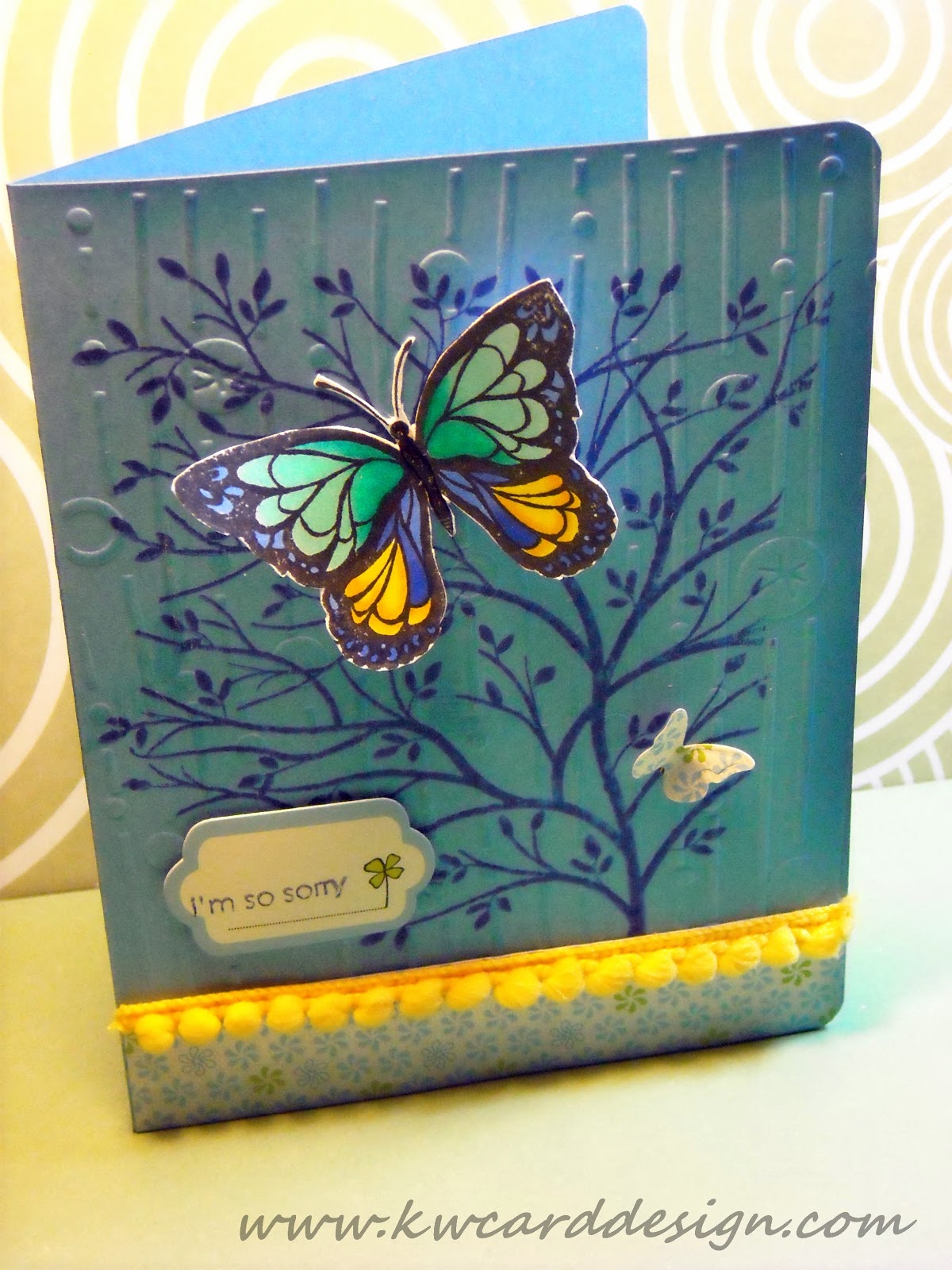 KWCardDesign : I'm so sorry butterfly Card