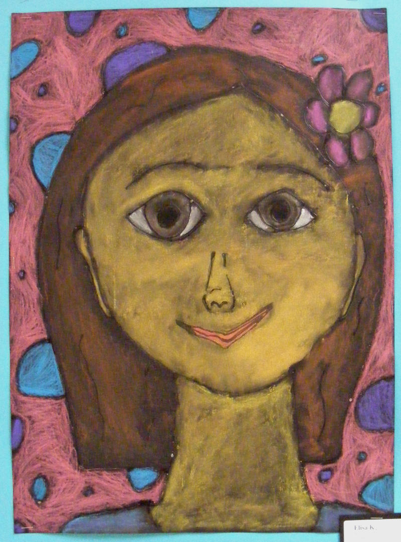 Suffield Elementary Art Blog!: Glue-Line Portraits 2011!