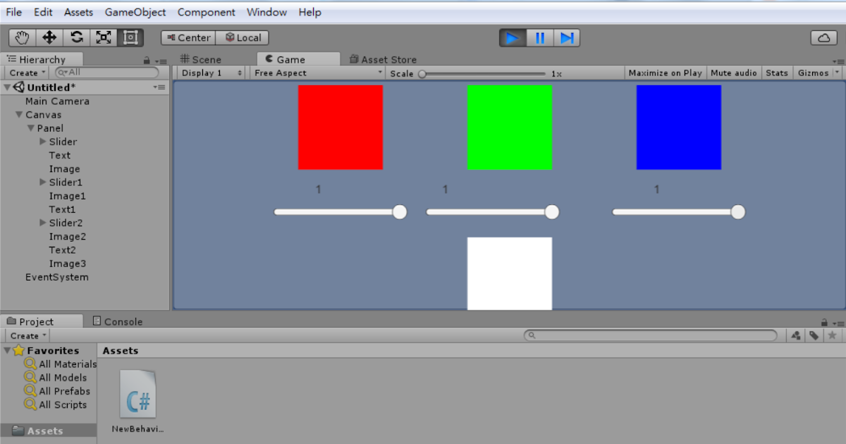 Unity Unity Slider 運用 控制顏色 