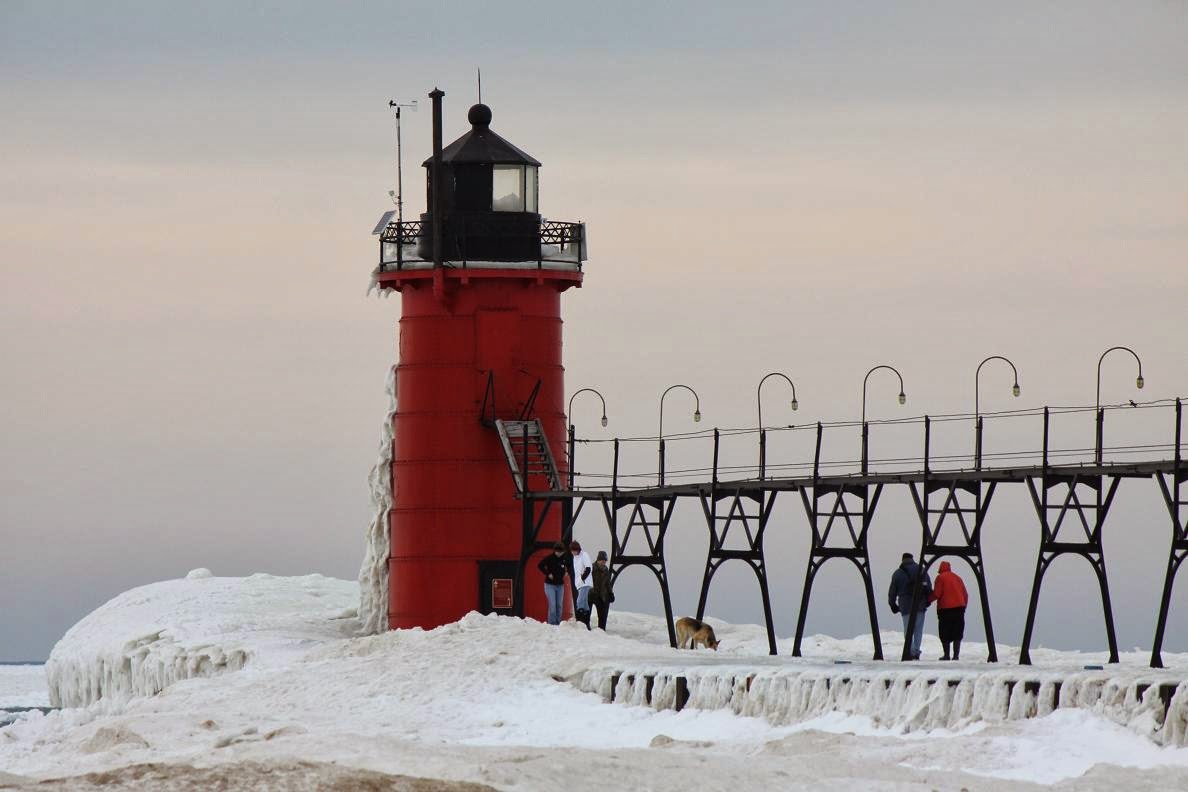 Michigan Exposures: The South Haven Lighthouse in Winter