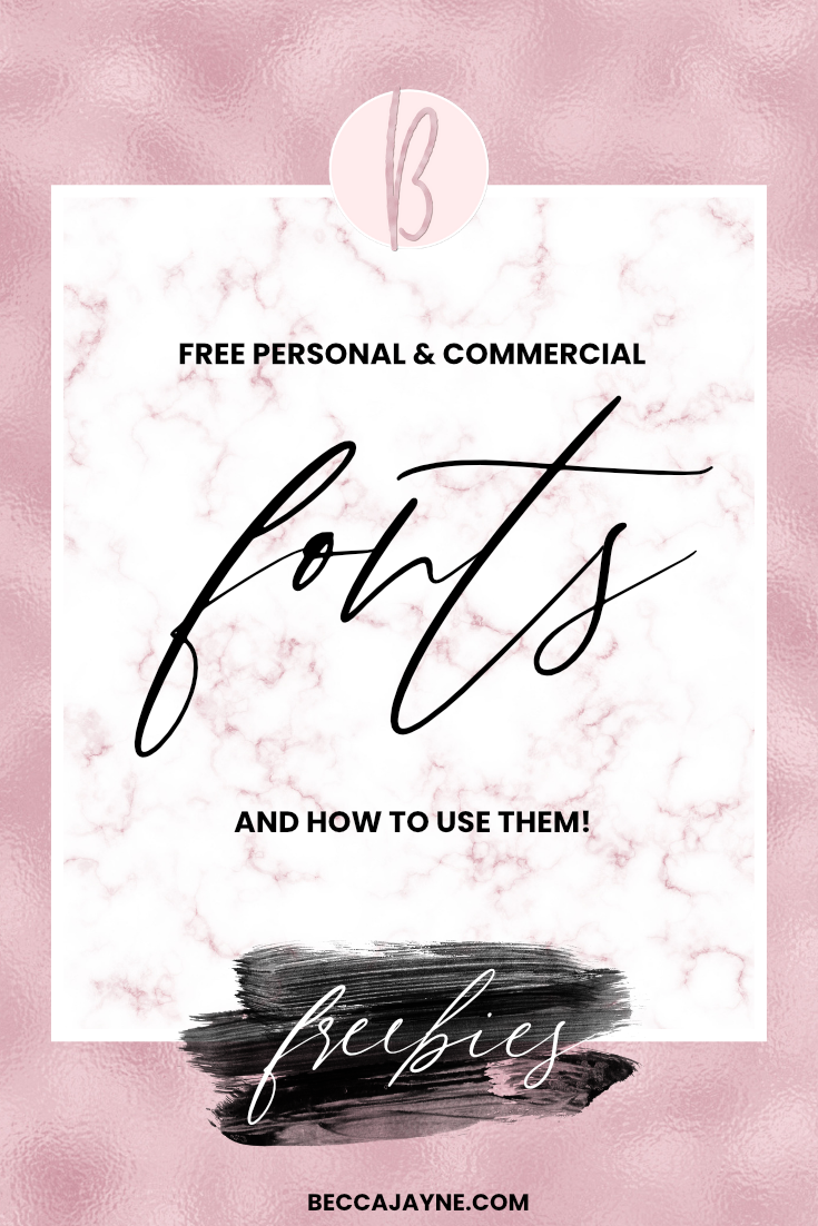 Free Personal & Commercial Use Fonts | #1 [ Becca Jayne ]