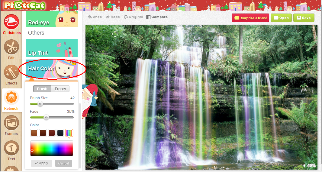 PhotoCat: How to create a Rainbow Waterfall with PhotoCat