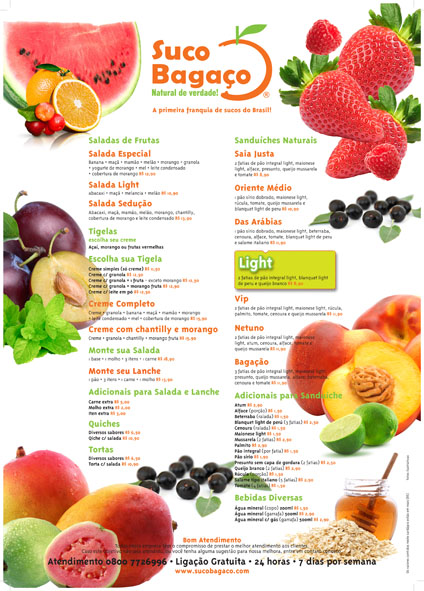 Novas da SG1 - veja mais na www.sg1.com.br: Suco Bagaço - Cardápios a ...