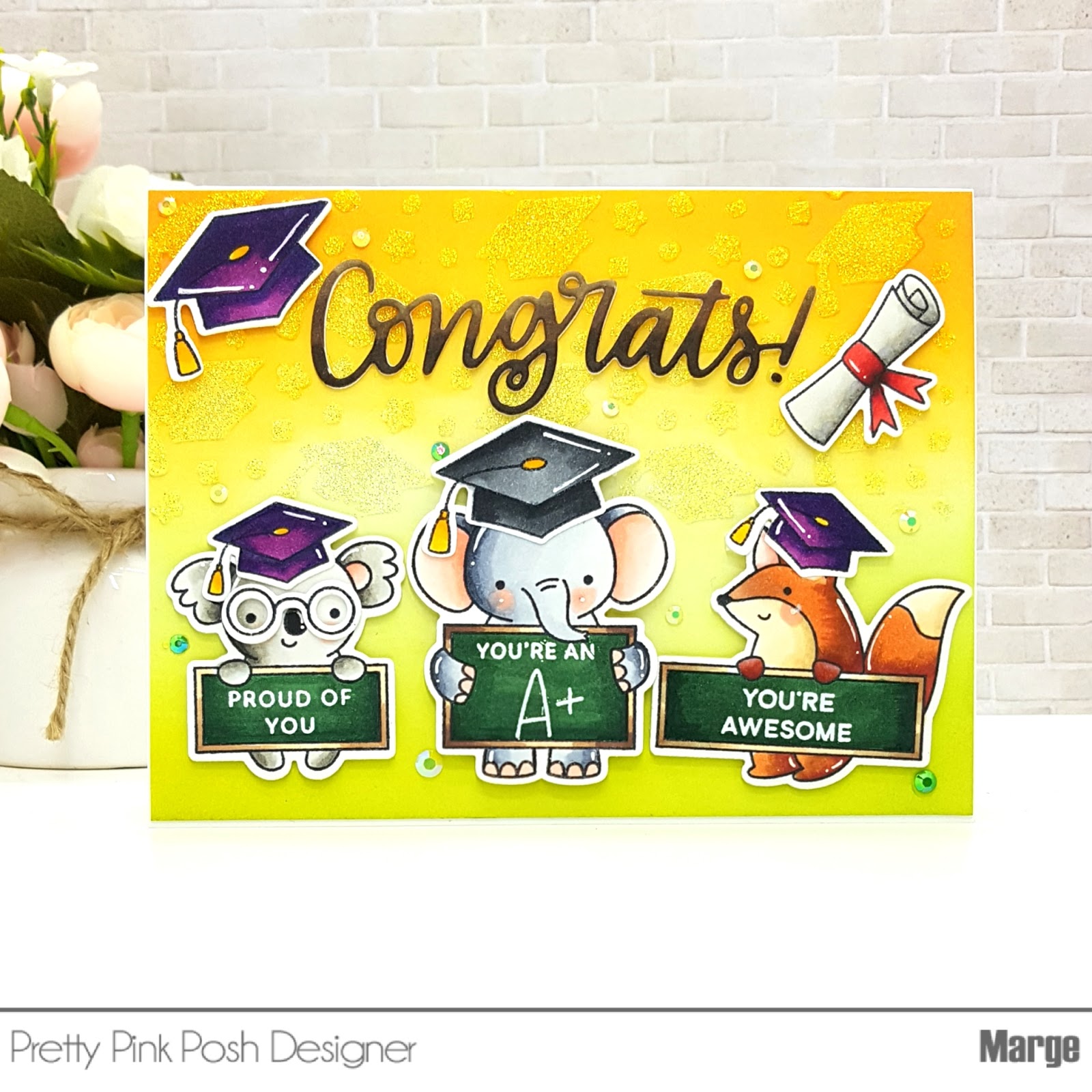 Marge Crafts: PPP Graduation Card and blog hop