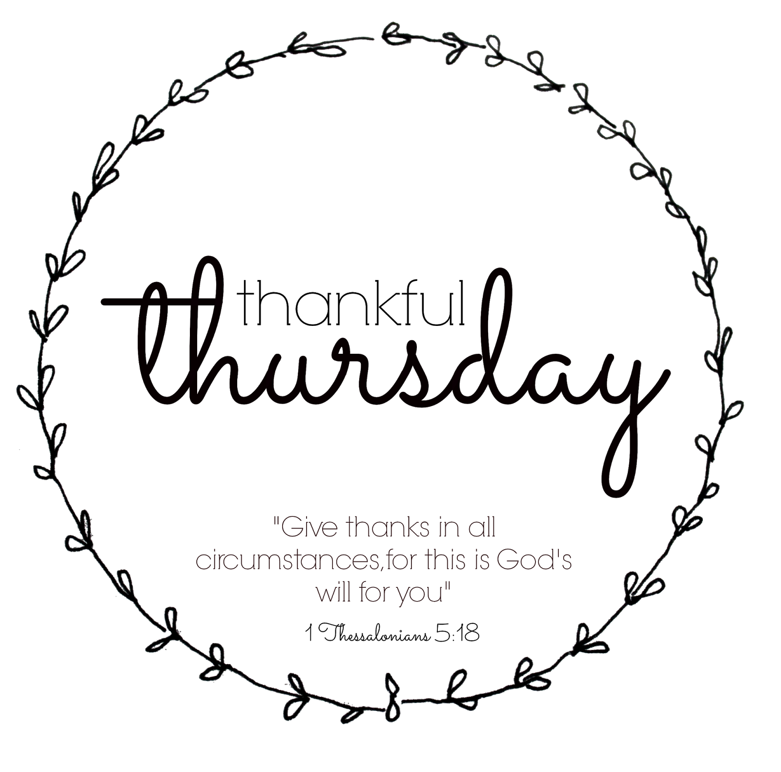 Thankful Thursday Clipart Images