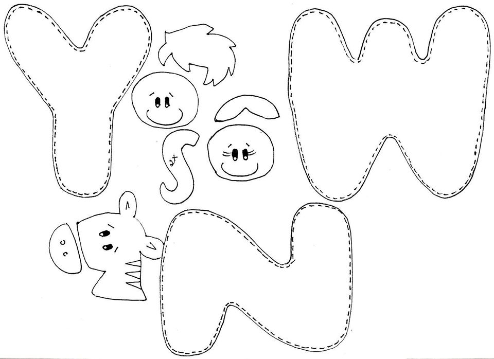 Desenhos para colorir alfabeto ilustrado em português para atividades ...