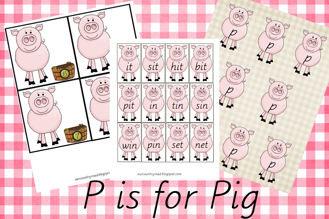 Our Country Road: P is for Pig Free Preschool and Kindergarten Printables