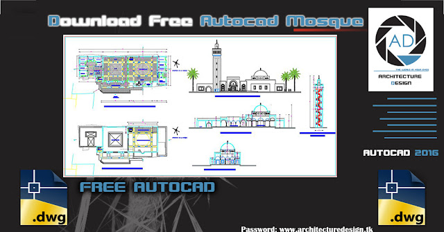 Download Full Autocad Mosque Free Dwg - Architecture Design | sketchup ...