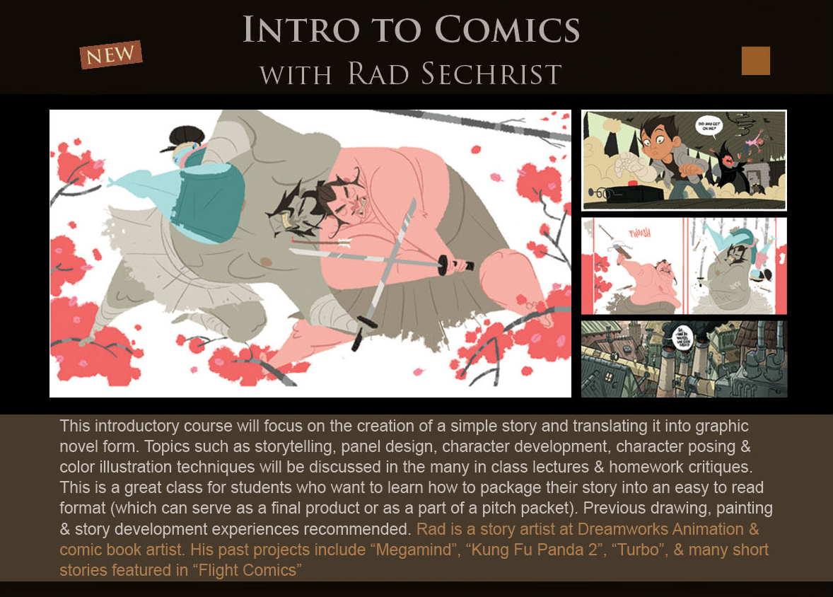 Concept Design Academy: "Intro to Comics" with Rad Sechrist - 1 Spot ...