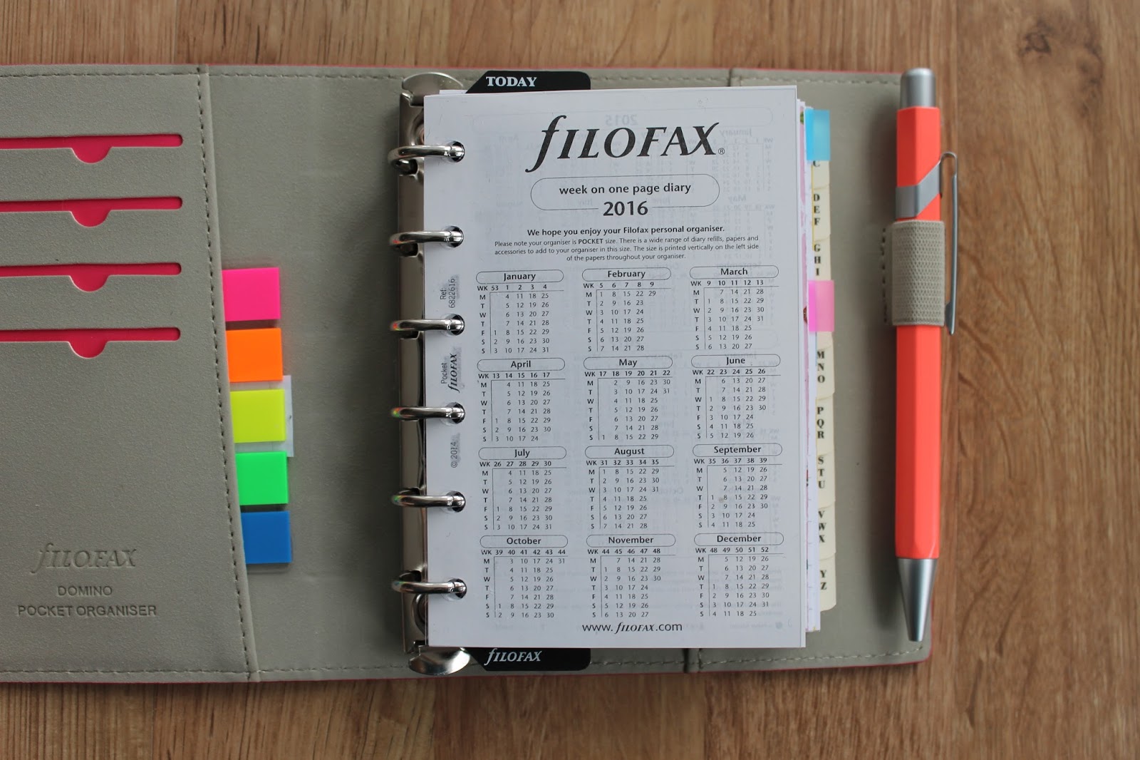 JulySunShine: Filofax Kalender für 2016