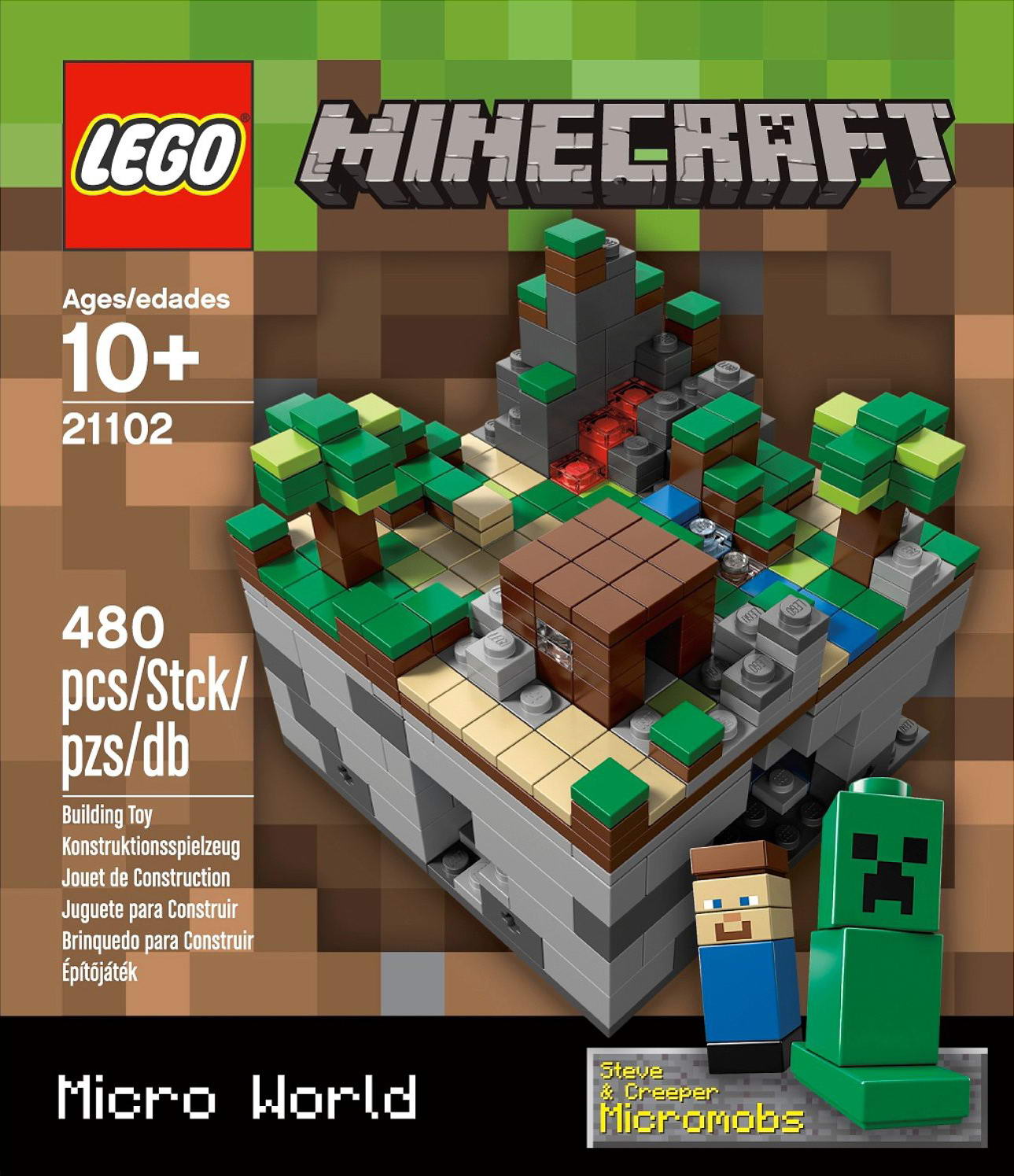 oneTWOBRICK.com: set database: LEGO 21102 minecraft micro world