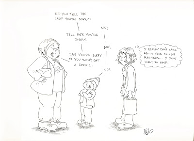 Amanda's Sketchbook: Awkward Moments With Other People's Kids