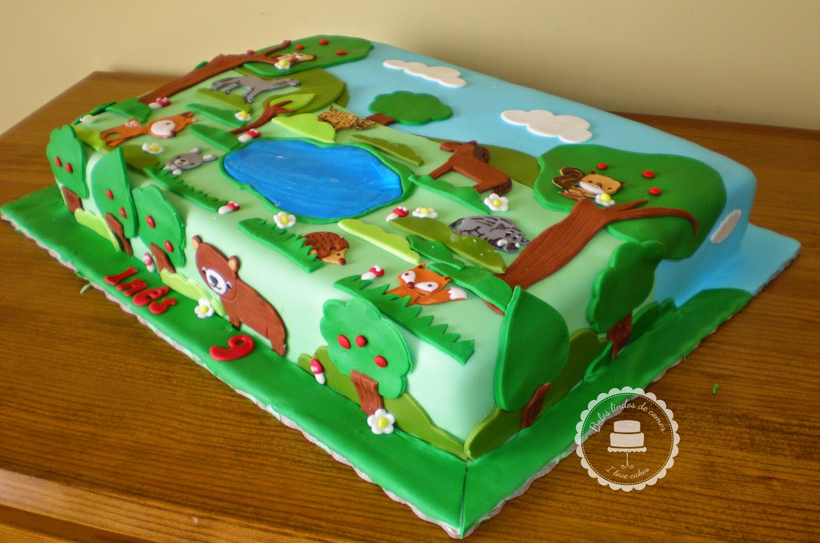 Bolos lindos de comer: Bolo animais da floresta / Woodland animals cake