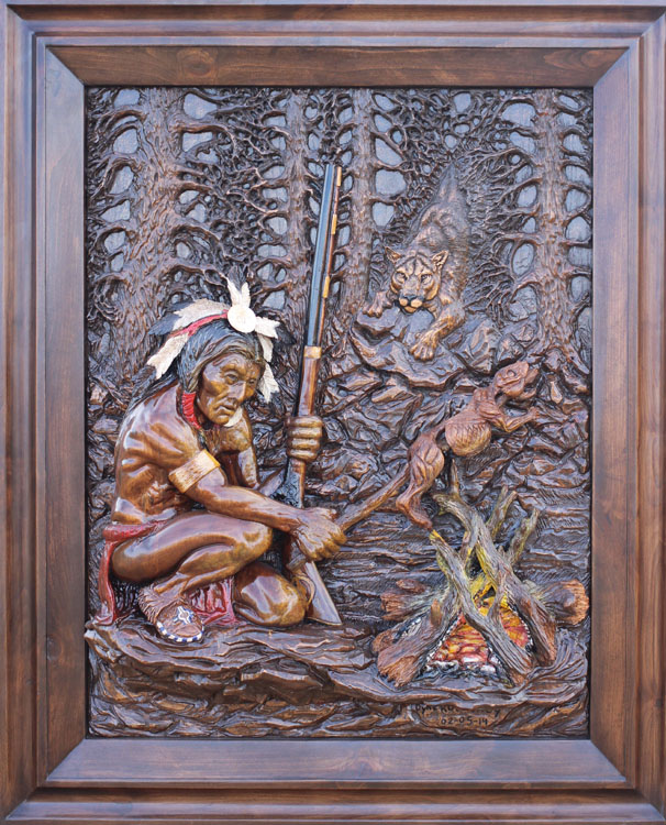 Bas relief and wood carving by Dyke Roskelley ~ art and craft projects