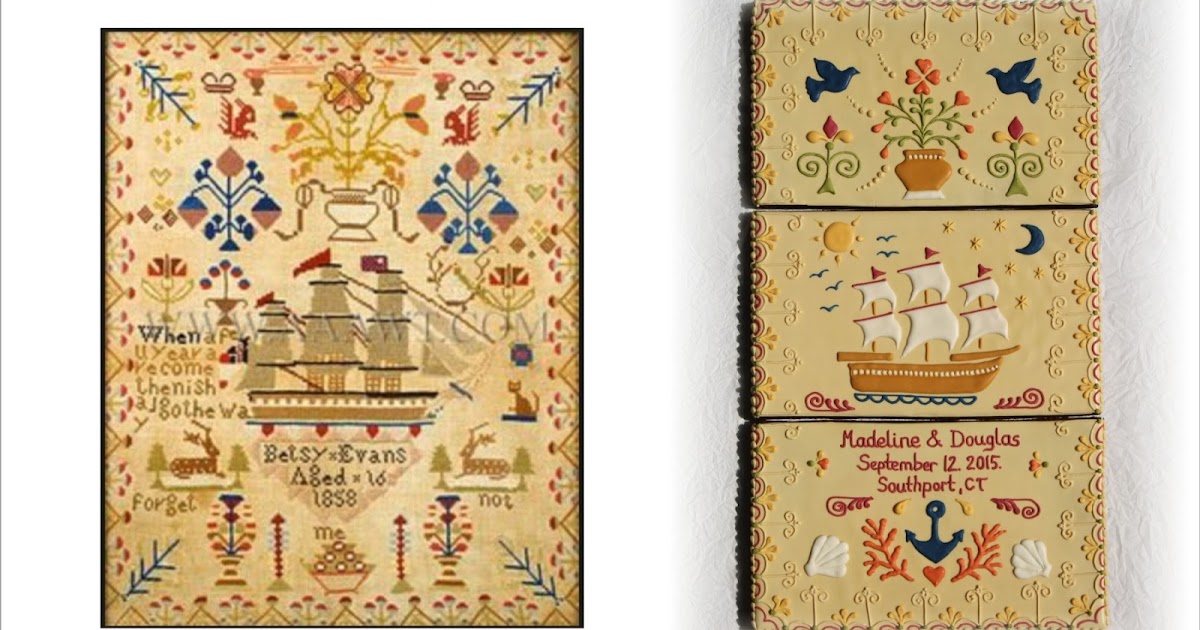 The Gingerbread Artist: Inspiration: from antique embroidery sampler to ...