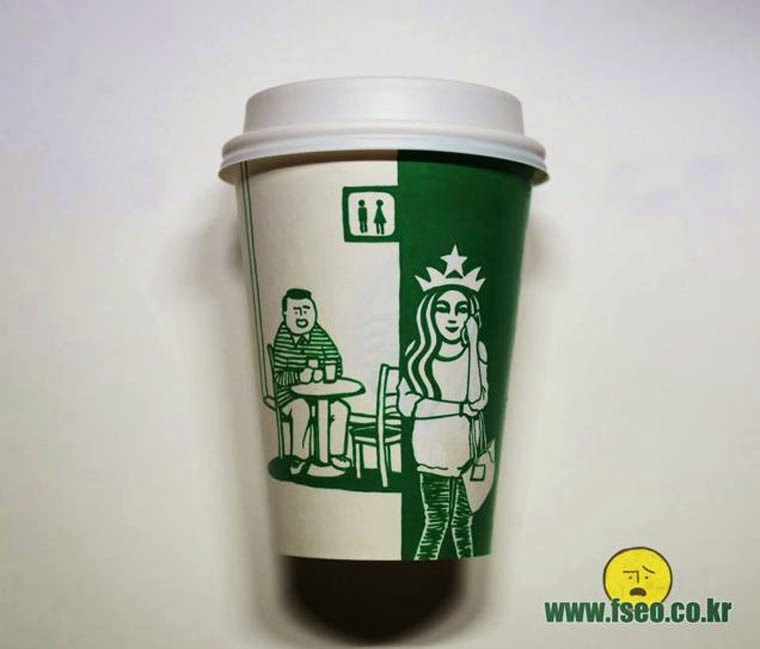 25 Ilustrasi Aksi Bersahaja Maskot Starbucks Apabila Keluar Dari Kepompong