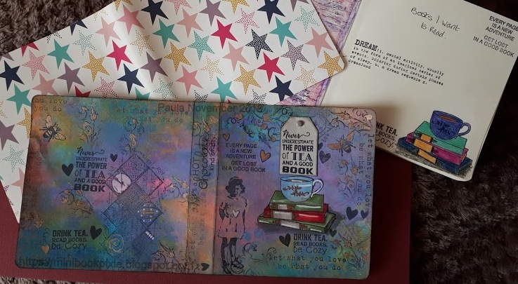 Mini Book Pixie: Mixed Media Book Cover