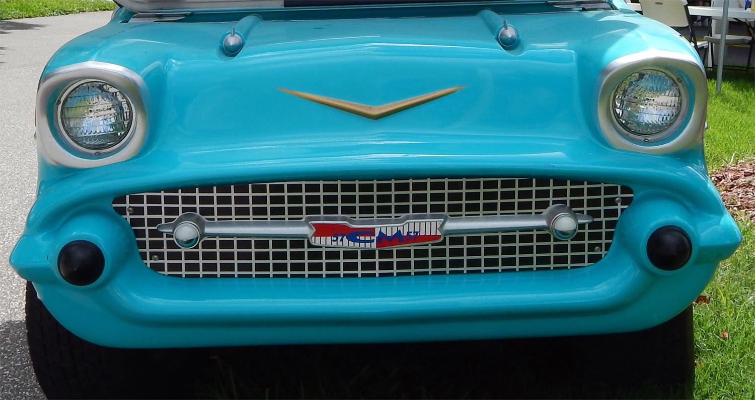 Blue 57 Chevy Bel-Air EZ-GO Golf Cart, Sun City Center, Florida