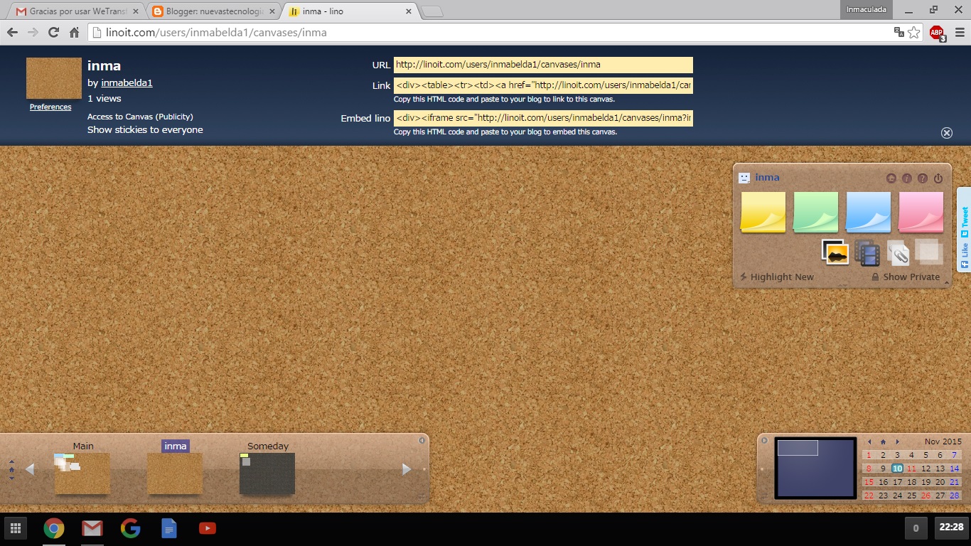 nuevastecnologiasinmabelda1: PRÁCTICA 6. LINOIT