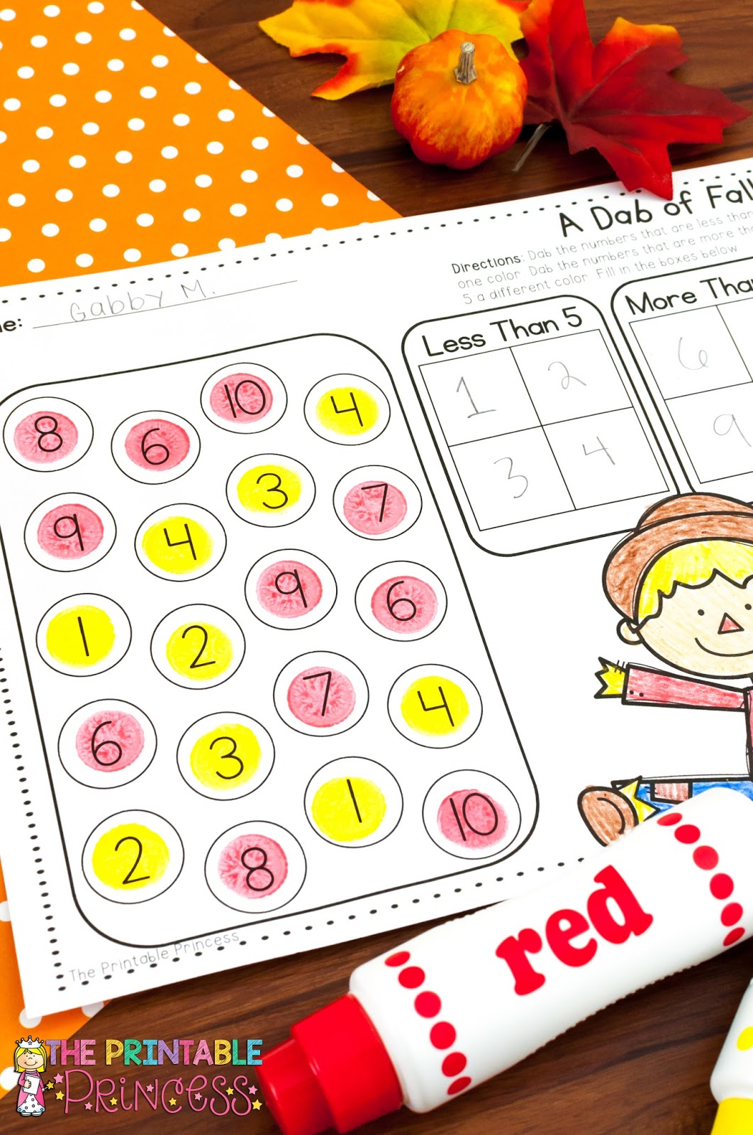 No Prep Fall Activities for Kindergarten {And Games TOO!}
