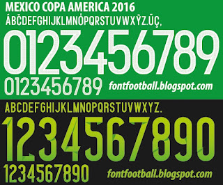 FONT FOOTBALL: Font Vector Mexico Copa America Centenario 2016 kit