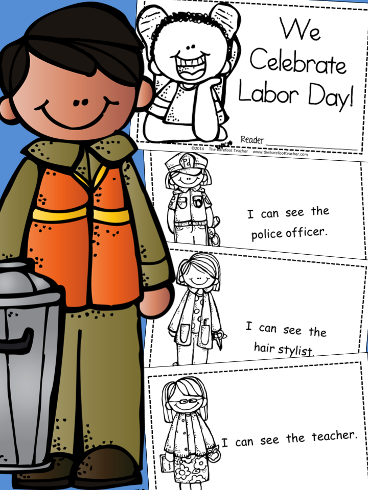 Labor Day Emergent Reader and Community Helpers Activities | The ...