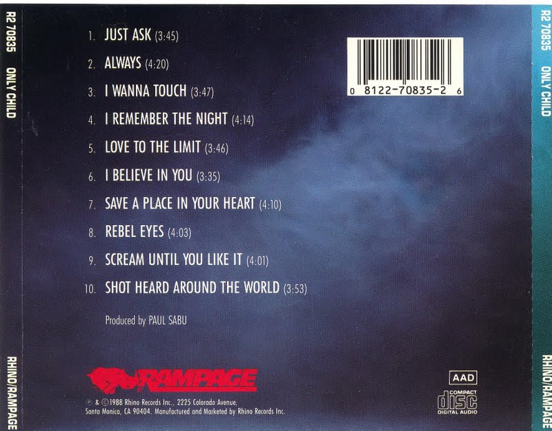 Jolly Joker`s Ohrenbalsam: ONLY CHILD, ONLY CHILD, IMPORT CD, 1988