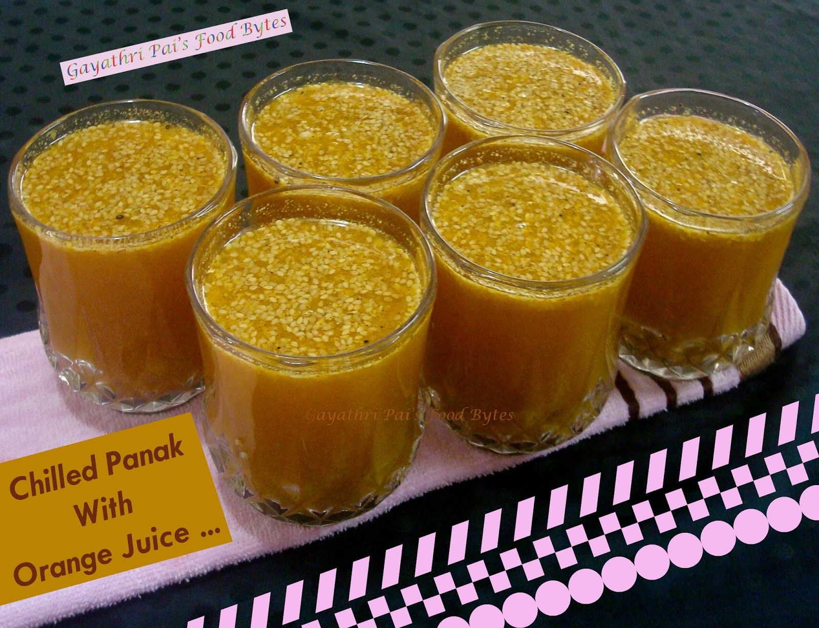 Gayathri Pai's Food Bytes: Chilled Panak With Orange Juice.
