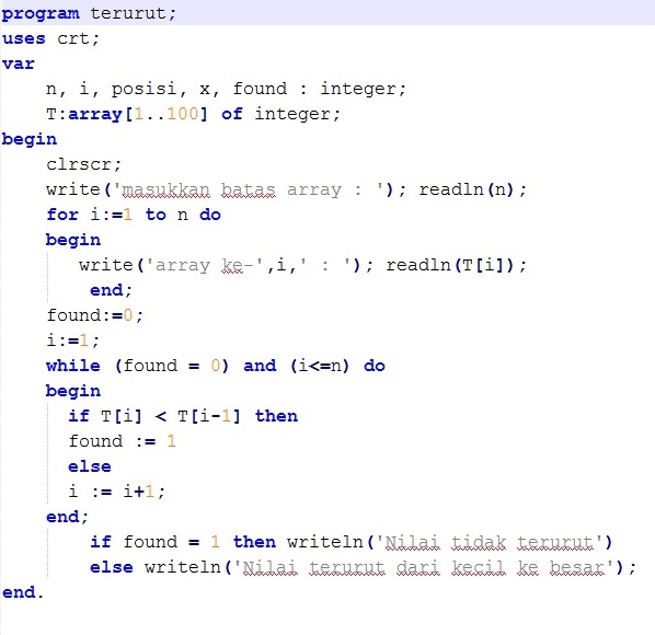 Contoh Program Pascal | Kuliah Pendidikan Teknik Informatika