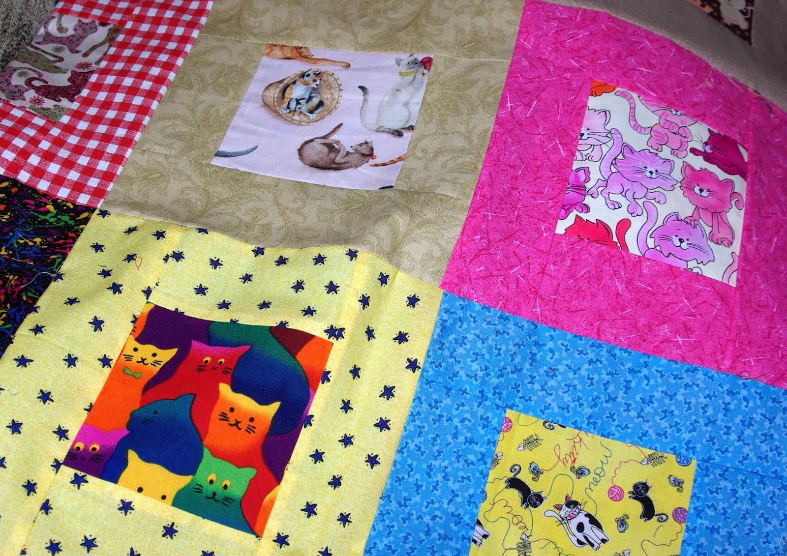 Sane, Crazy, Crumby Quilting: Sewing Along on Some Happy Blocks