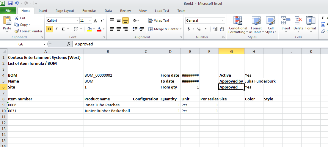Vimal Axapta: Create/ Export Excel BOM Report Template from X++ in AX 2012