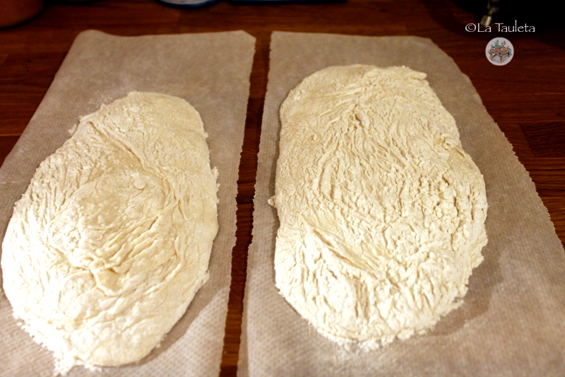 Pan Chapata - Pan sin amasar - Ciabatta - La Tauleta