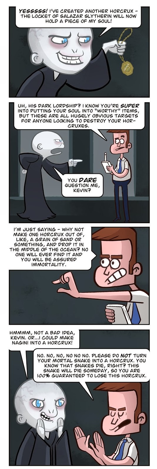 Voldemort's assistant Kevin helps him choose his horcruxes in this ...