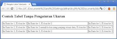 Cara Mengatur Ukuran Tabel Pada HTML | Belajar Komputer, Jaringan dan ...