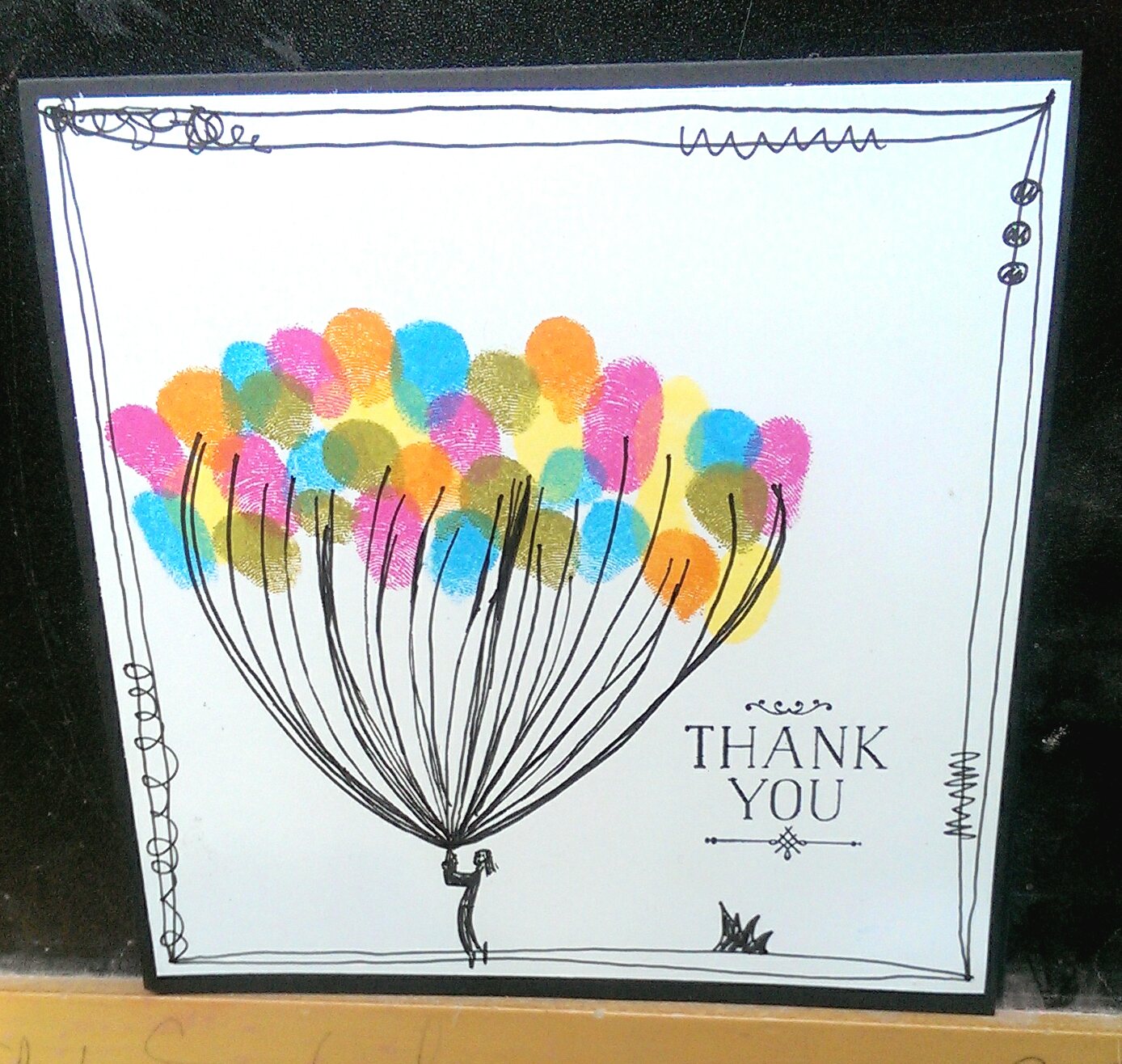 Her altered heart: Kids art:Thank you cards/featuring fingerprint art.