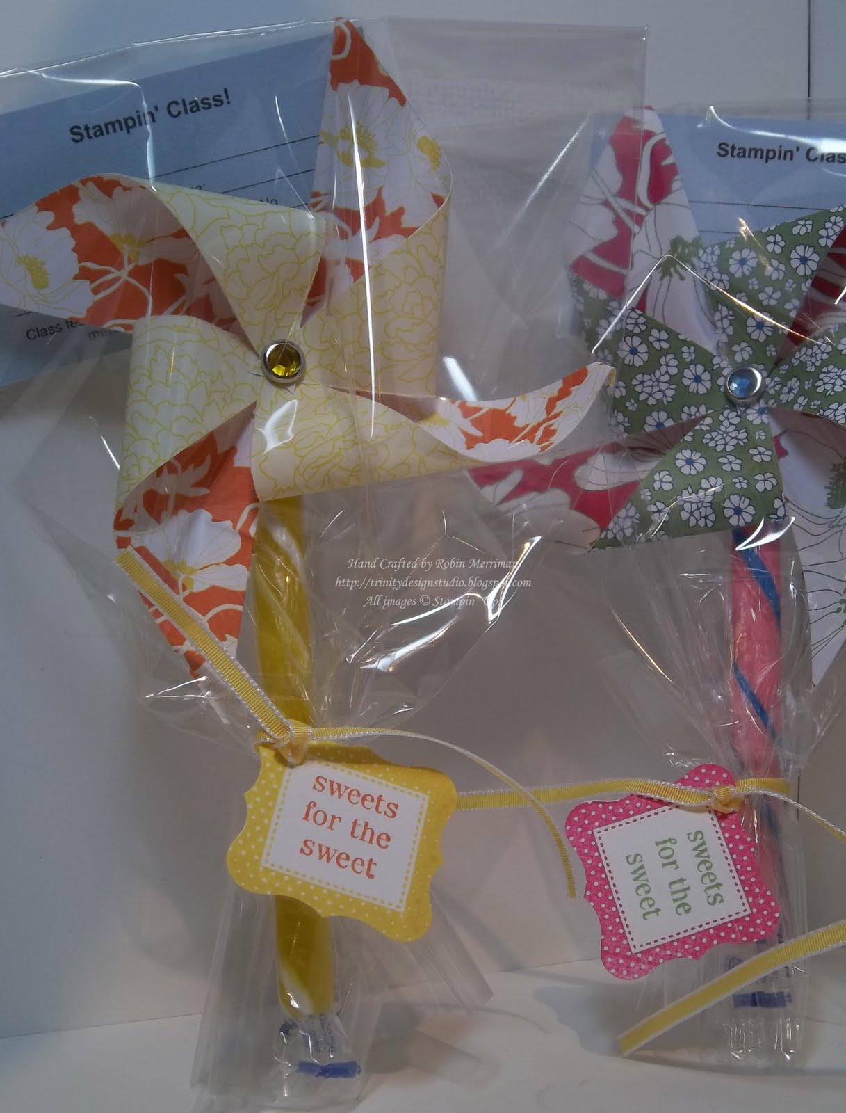 Trinity Designs: Garden Pinwheel Candy Treats