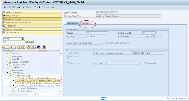 Procedure to find out the BADI definition using package through ...