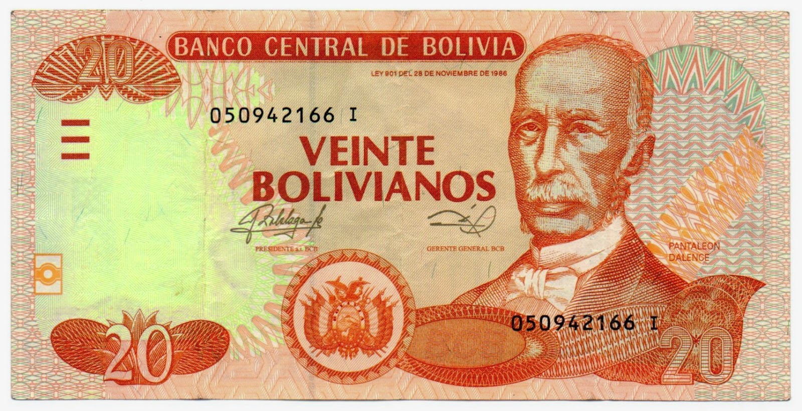 BILLETES DEL MUNDO: Bolivia