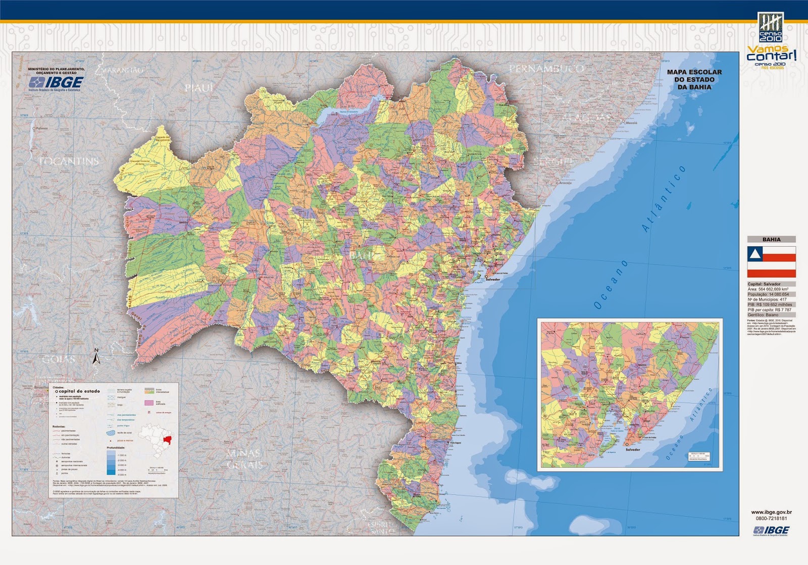 Mapas do Brasil e dos Estados Brasileiros (IBGE)
