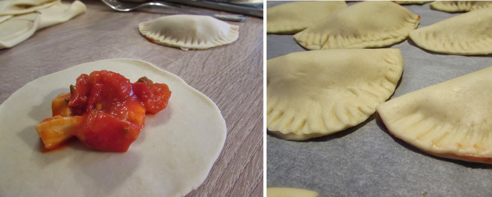 La vie gourmande: Pizzataschen mit Tomate und Mozzarella