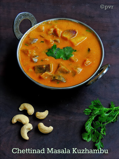 Priya's Versatile Recipes: Chettinad Masala Kuzhambu