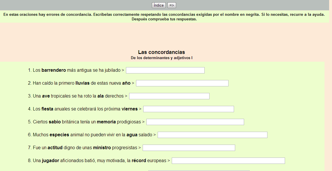 Mi clase de tercero: LA CONCORDANCIA ENTRE EL NOMBRE Y EL ADJETIVO