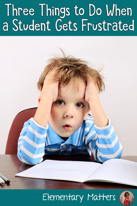 Frustrated Elementary Student