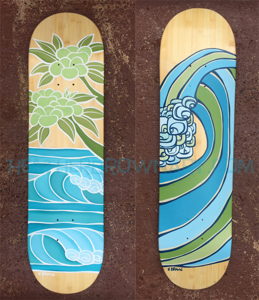 The Surf Art of Heather Brown: Tropical art skateboard decks by Heather ...