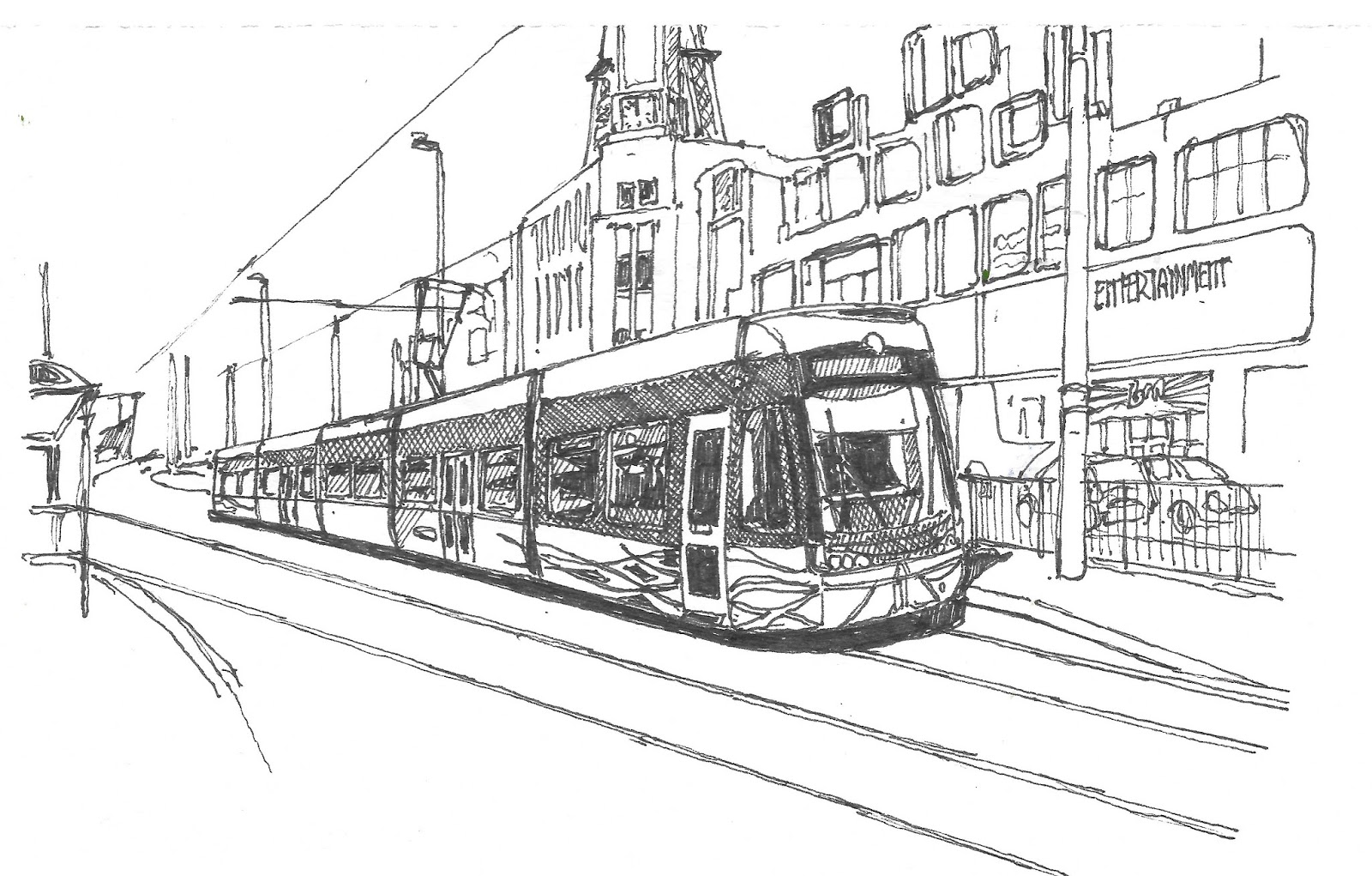 An English Fool Abroad With His Sketchbook: Trams and Buses