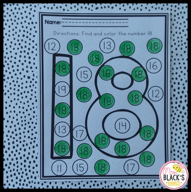 Search and Find Teen Numbers | Mrs. Black's Bees