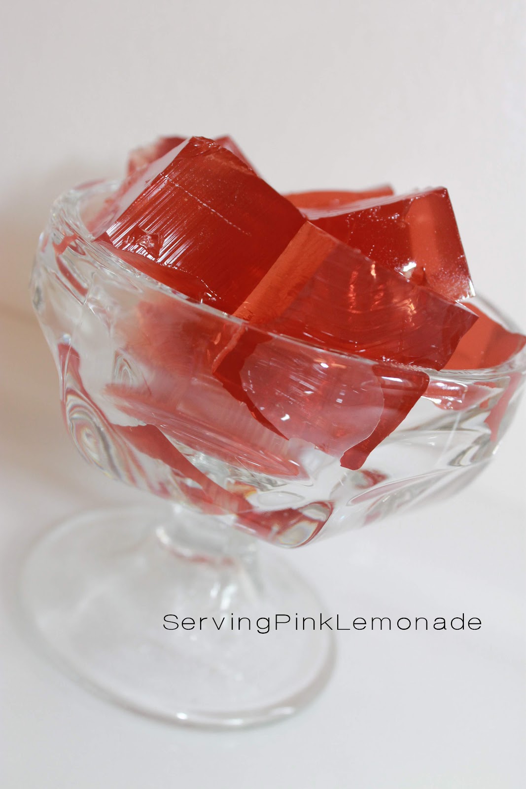 Serving Pink Lemonade: Homemade Jello