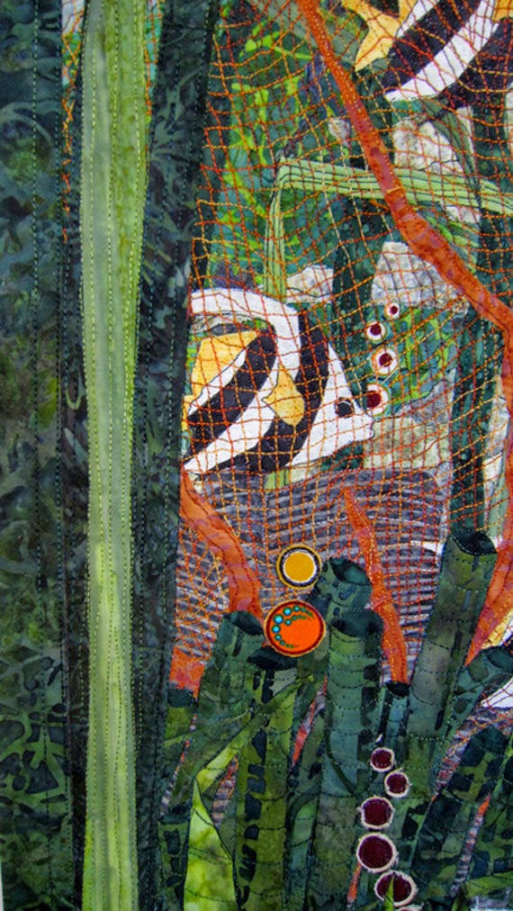 Barbara Strobel Lardon Art quilts: UNDER THE SEA